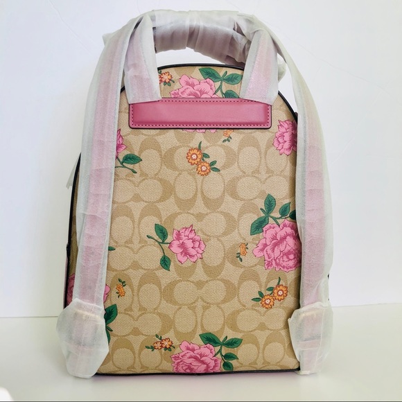 Coach | Bags | Coach Jordyn Backpack Floral Signature Prairie Rose Pink ...